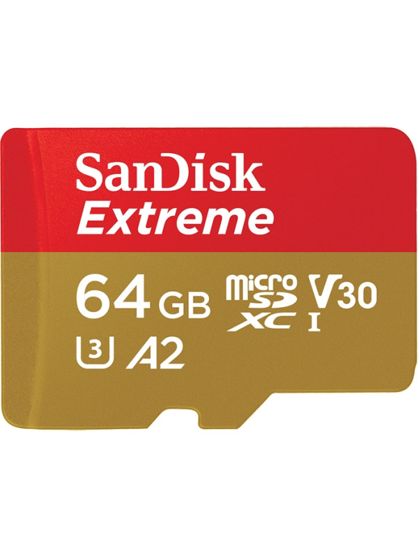 SanDisk SDXC 64GB Extreme micro 170MB/s UHS-I Class10 U3 V30+Ad