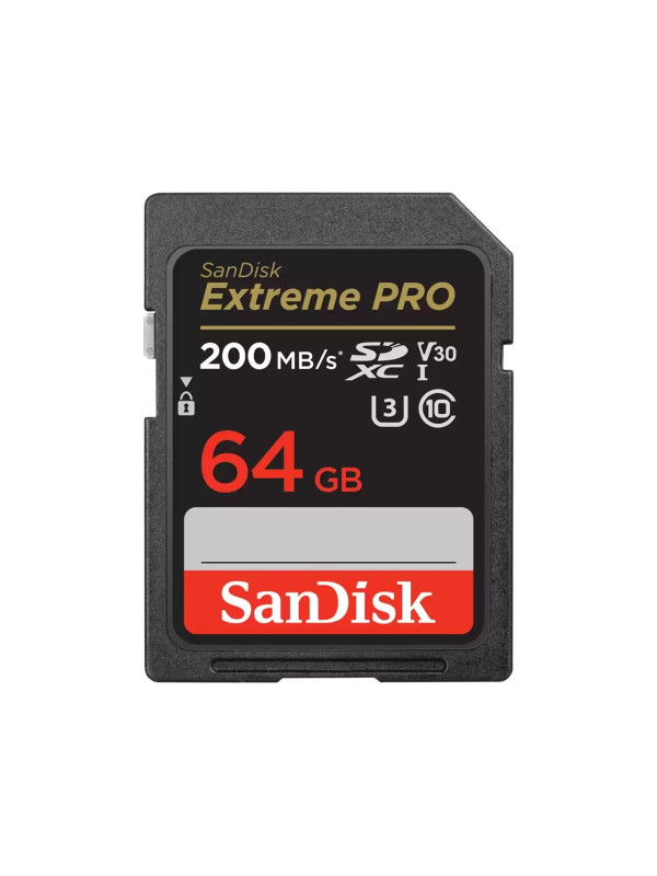 SanDisk SDHC 64GB Extreme Pro 200MB/s UHS-I Cass10 U3 V30