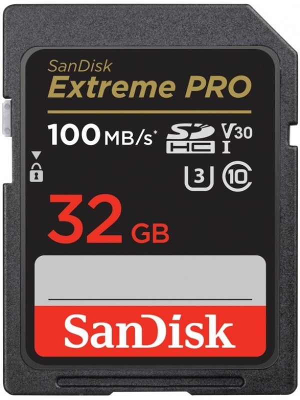 SanDisk SDHC 32GB Extreme Pro 100MB/s V30 UHS-I U3