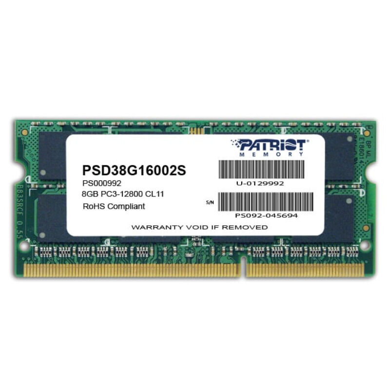 Memorija SODIMM DDR3 8GB 1600MHZ Patriot Signature PSD38G16002S