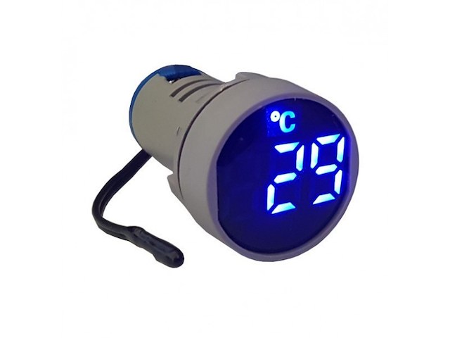 LED termometar AD22-22TM plavi