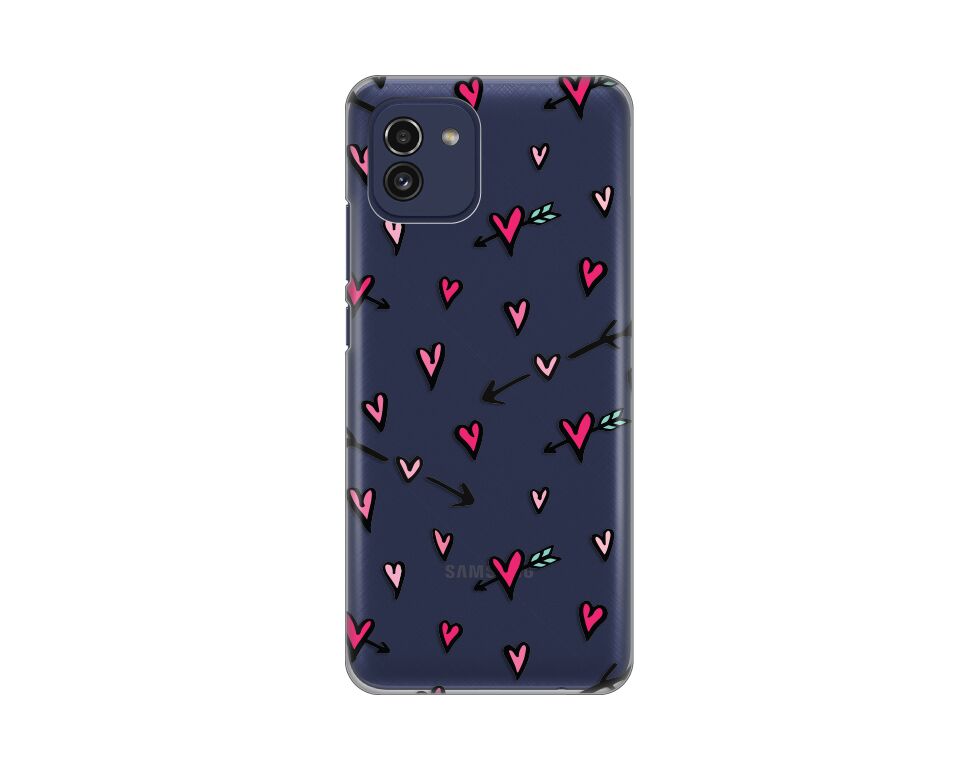 Silikonska futrola PRINT Skin - Samsung A035 Galaxy A03 Hearts Pattern