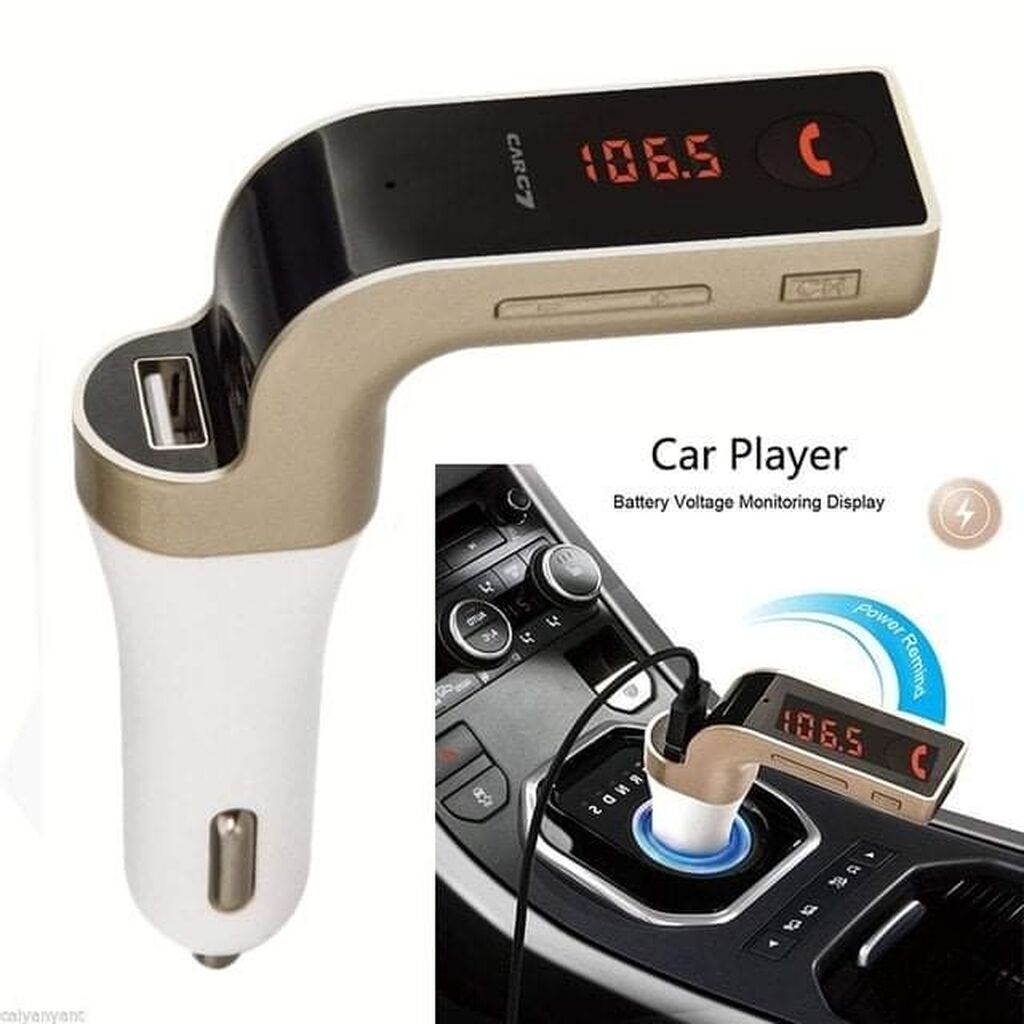 Cena 1300 din CARG7 – 3u1 FM Transmitter + Bluetooth + Punjač za auto