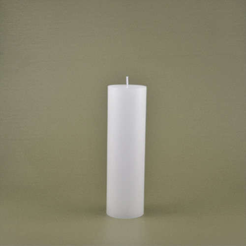 Skandinavska sveća valjak 6x20 cm Saten bela - 1 kom