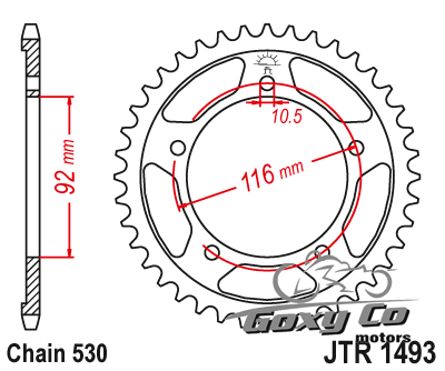 Lančanik zadnji JT JTR1493