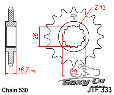 Lančanik prednji JT JTF333