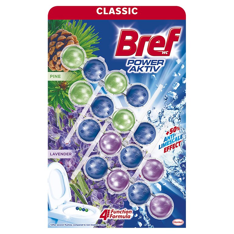 Bref kuglice za wc šolju Borovina&Lavanda 4x50g