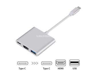 USB Tip C Na HDMI USB 3.0 + Punjivi adapter konverter