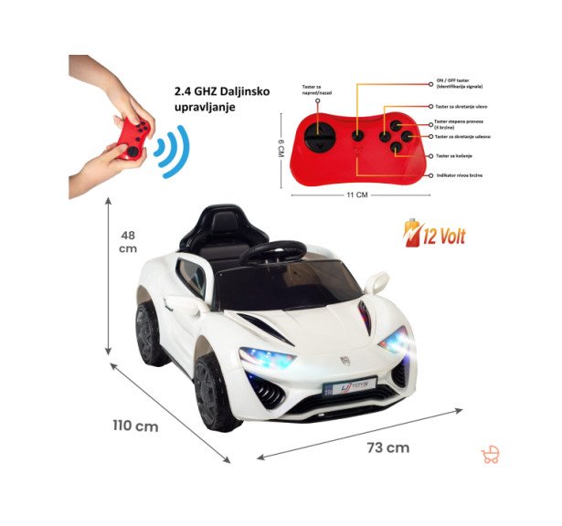 Automobil na akumulator Jagor -Beli