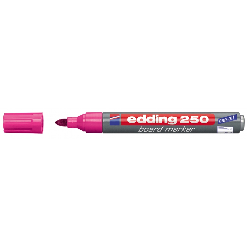 MARKER ZA BELU TABLU 250 1,5-3MM, CAP-OFF EDDING ROZE