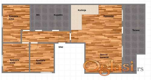 Idealna pozicija - Troiposoban stan 77m2 - Povrat PDV-a