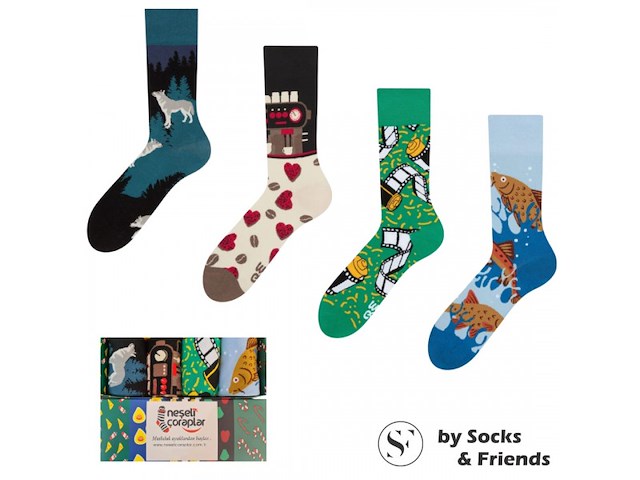 Socks &; Friends Set Čarapa 4/1 Funny wild