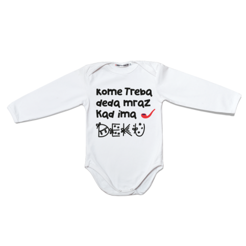 "Kome treba Deda Mraz kad ima deku" - Baby bodi (cs3656)