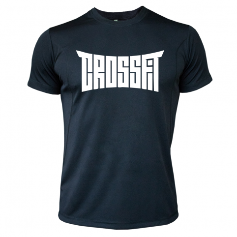 "Crossfit" - Full Fit crna sportska muška majica kratkih rukava (cs3210)