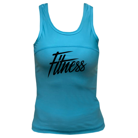 "Fitness" - Lady Full Fit tirkiz sportska majica (cs3214b)