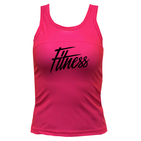 "Fitness" - Lady Full Fit pink sportska majica (cs3214b)