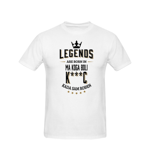 "Legends are born parodija" - Unisex bela majica (cs3086)