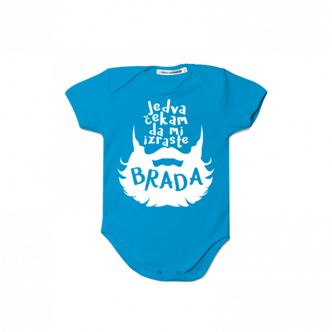 "Jedva čekam da mi izraste brada" - Baby dres (cs3004b)