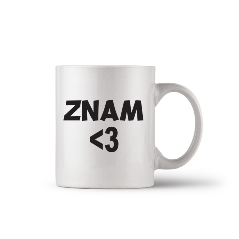 "Znam<3" - Šolja (cs2974b)