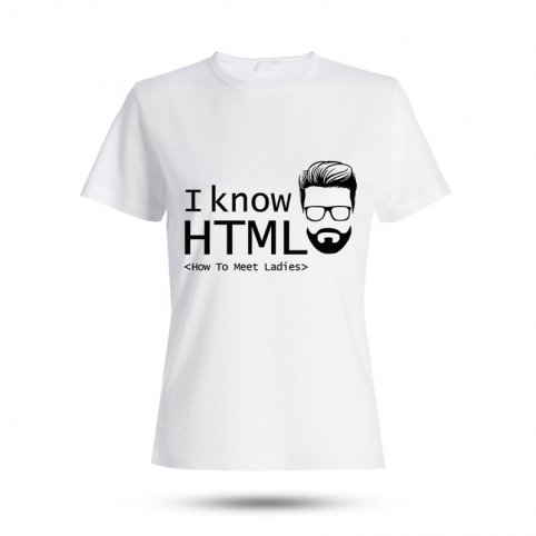 "I KNOW HTML" - MUŠKA MAJICA (CS_2905)