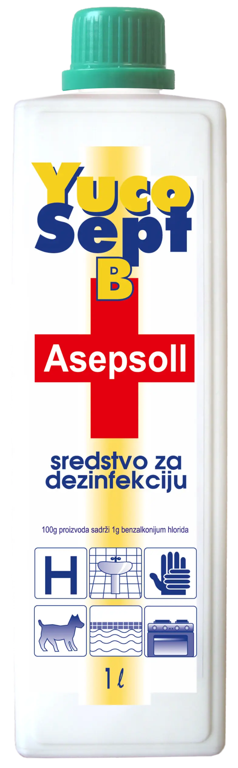 YUCOSEPT Koncentrovano tečno sredstvo za dezinfekciju Asepsoll 1.0% 1l