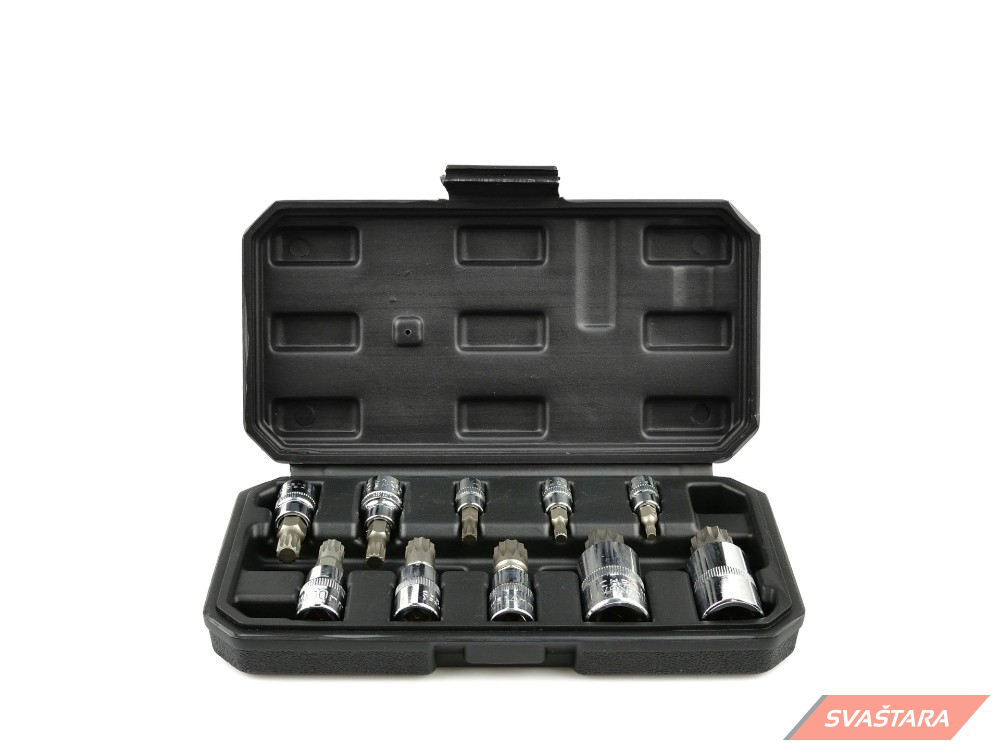 Set nasadnih nastavaka SPLINE M4-M18 10 kom