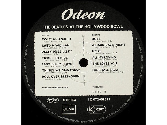 The Beatles - At The Hollywood Bowl (Gemany) (ploča)