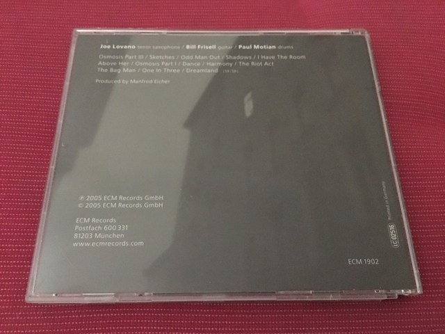 CD - Motian/Friselli/Lovano-I Have The Room Above Her