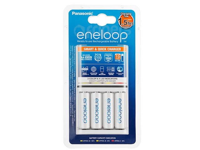 Beli SMART ENELOOP + 4 bele AA 1,5h punjenje = 4500,00!