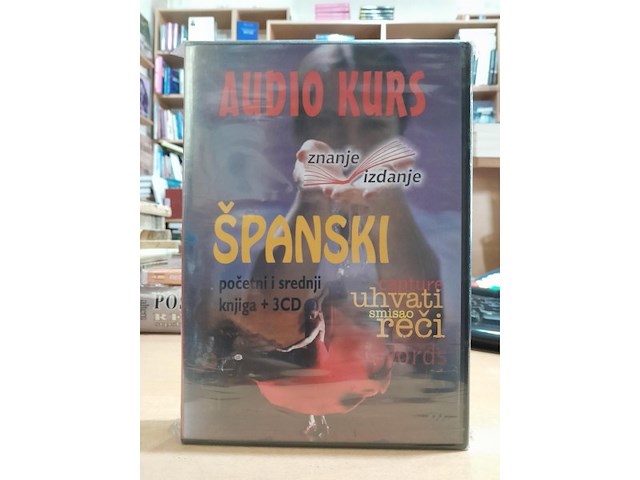 Audio kurs ŠPANSKI početni i srednji-Knjiga + 3 CDa