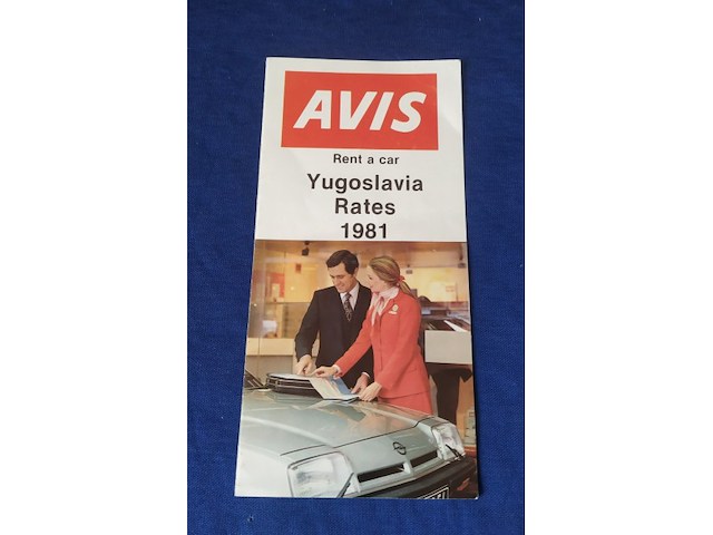 AVIS RENT A CAR 1981 BROŠURA EXYU