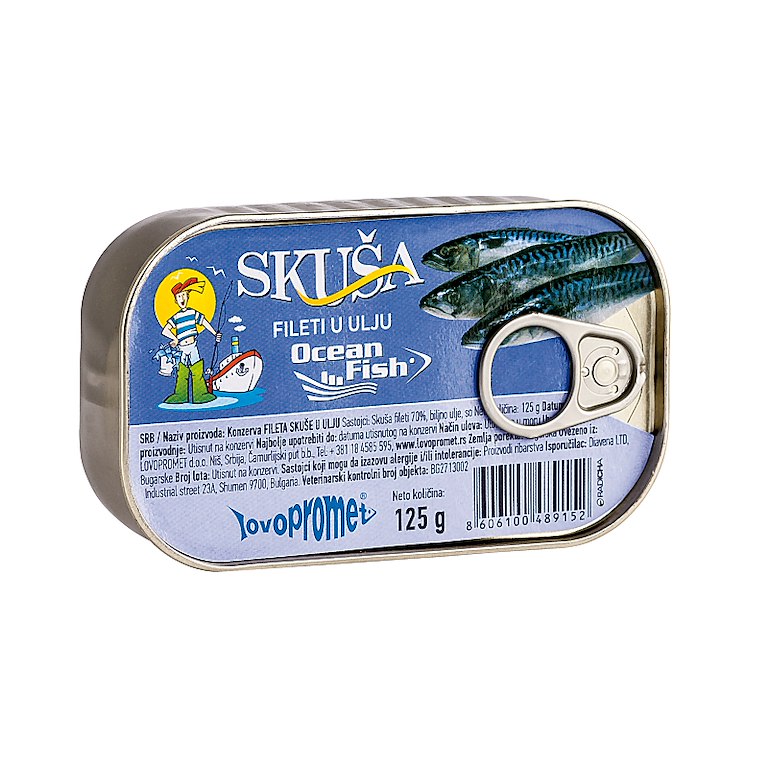 Skuša fileti u ulju Ocean Fish