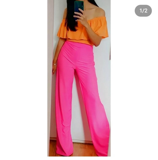 Neon roze pantalone