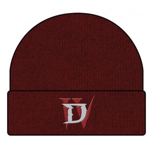 Diablo IV A New Threat Beanie Dark Red