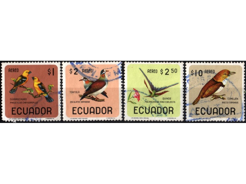 kt524cs 17.jun1966 Ecuador Mi1230-41(-F-)