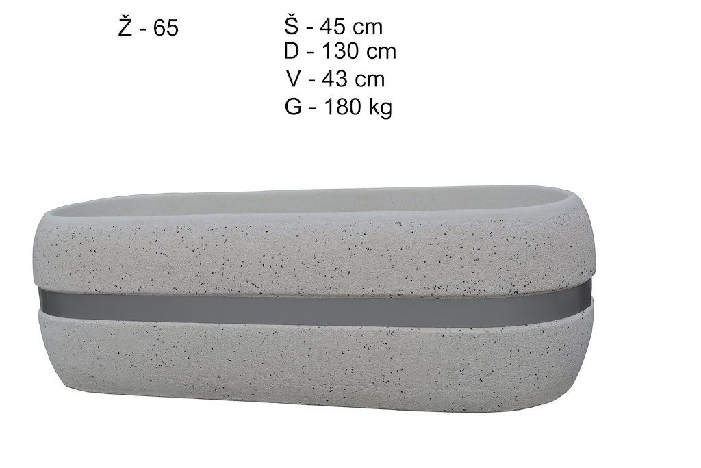 Ovalna betonska žardinjera Ž-65