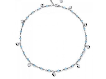 Ženska oliver weber freak aquamarine ogrlica sa swarovski kristalima ( 12262.blu )