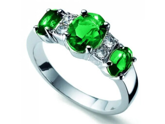Ženski oliver weber select emerald prsten sa swarovski kristalima xl ( 41160xl.205 )