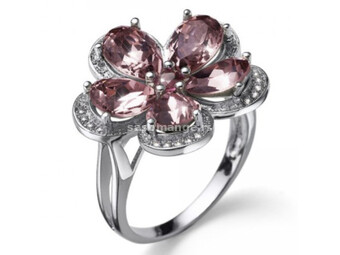 Ženski oliver weber fiore light rose prsten sa swarovski kristalima m ( 41150m.223 )
