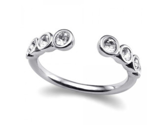 Ženski oliver weber serial crystal prsten sa swarovski kristalima l/xl ( 41117lxl )