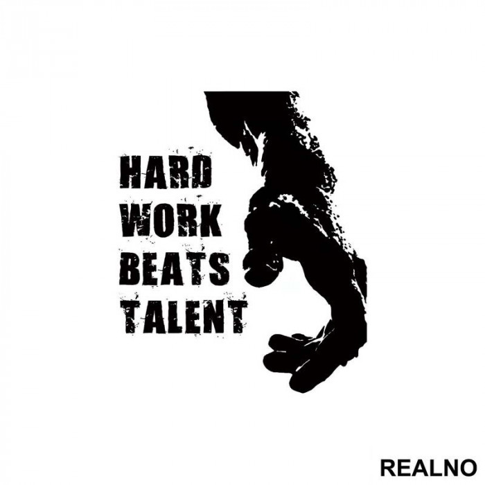 HARD WORK BEATS TALENT - TRENING - NALEPNICA