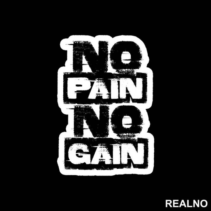 NO PAIN NO GAIN SMEARY - TRENING - NALEPNICA