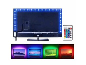 Rgb led usb traka za televizor 3m sa daljincem