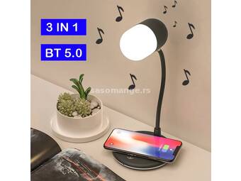 Led lampa, Bluetooth zvučnik i bežični punjač 3u1