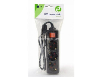Gembird UPS naponski kabl, 3 shuko uticnice, 16A, C14 plug, 0.6m, black EG-PSU3-01