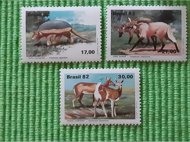 Marke 1985 Brazil fauna cela serija