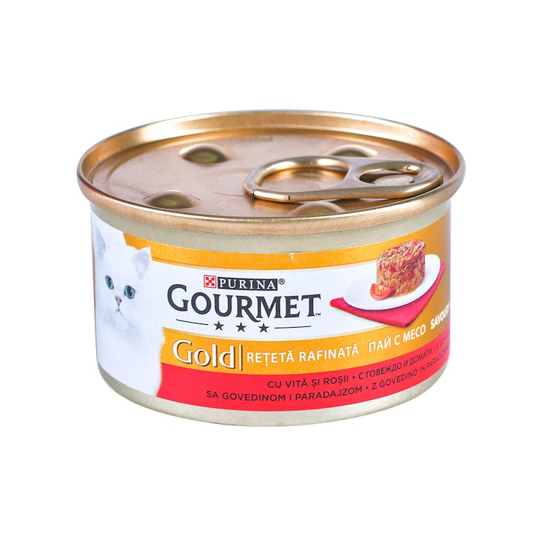 Purina hrana za mačke gou gold savory cake govedina 85g purina