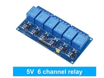 Arduino relejni modul 6 kanala 5 V