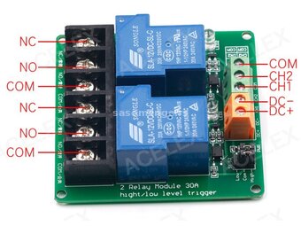 Relejni modul 2 kanala 30A 5V triger