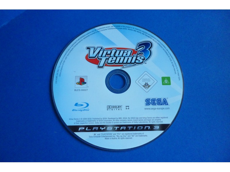 Virtua Tennis 3 / PlayStation 3 (PS3)